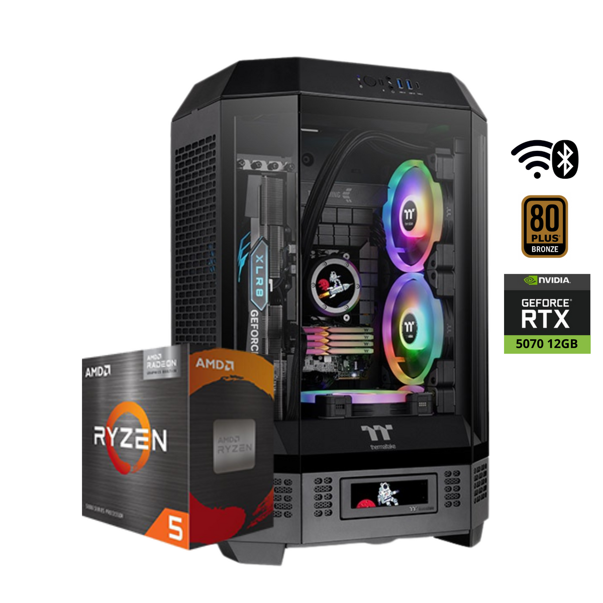 PC Torre Gamer HALO PRO MAX AMD RYZEN 7 7700X - B650 (WIFI+BT) - 32Gb ...