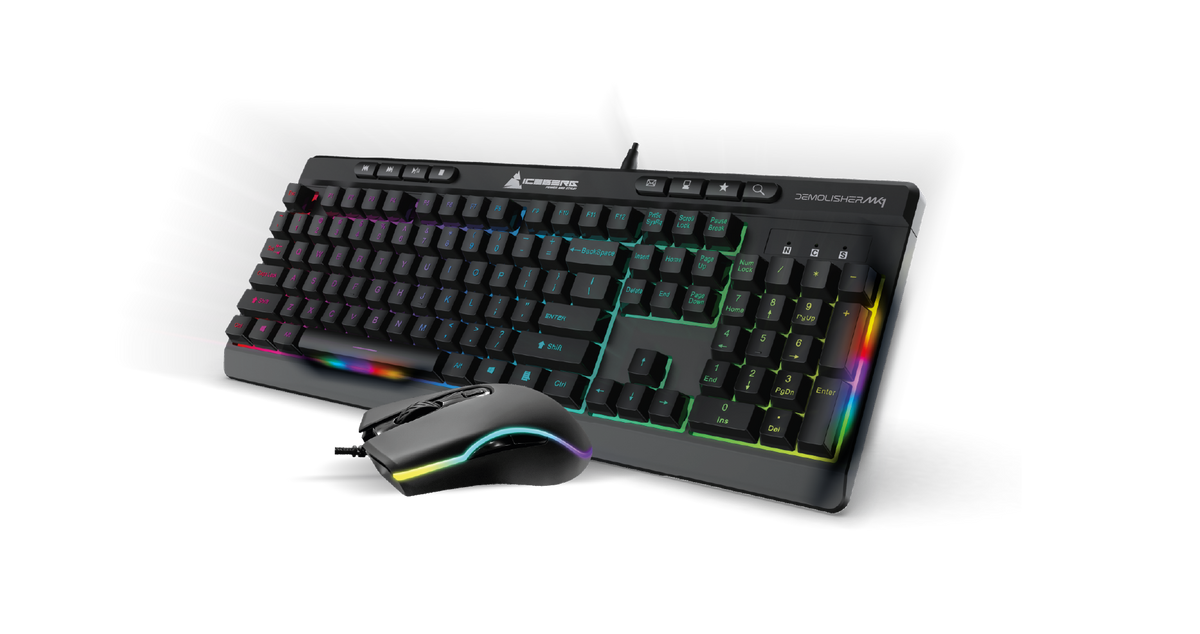 Combo Teclado y Mouse Alámbrico GAMER RGB ICEBERG – Power Deal