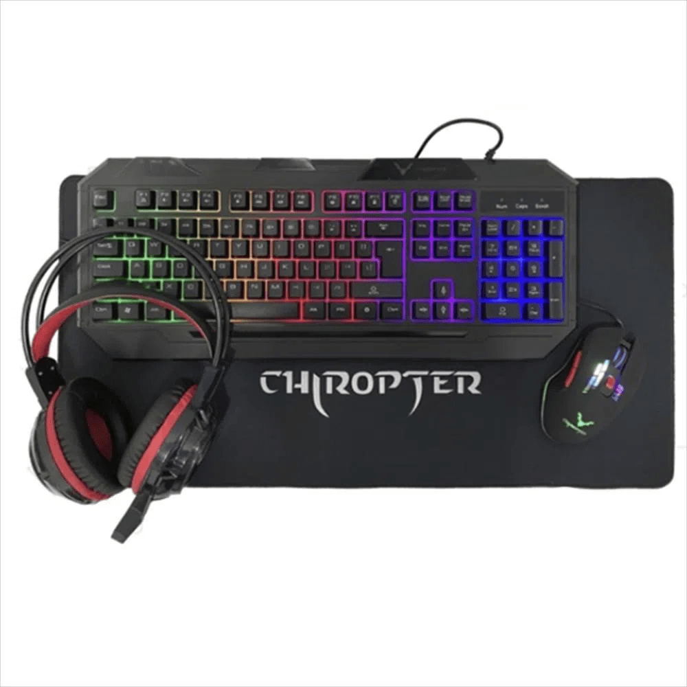 Combo Teclado Y Mouse Alámbrico RGB + DIADEMA RGB Y PAD MOUSE – Power Deal