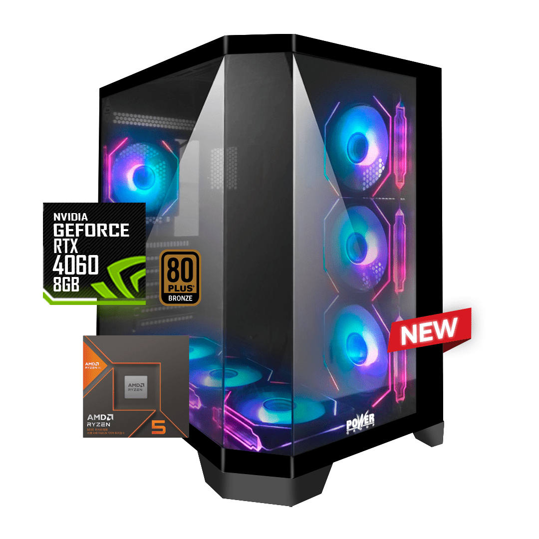 PC Torre Gamer ODIN Amd Ryzen 7 8700F+ AB650 + 16Gb + 512 NVME+ 3050 D ...